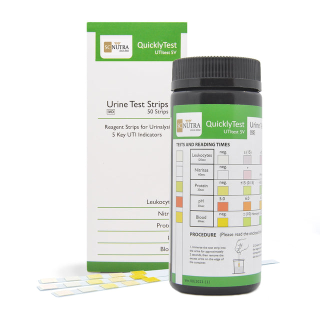 5 Parameter Urine Test Strips - 50 Pack | Sweet Cures – SC Nutra ...